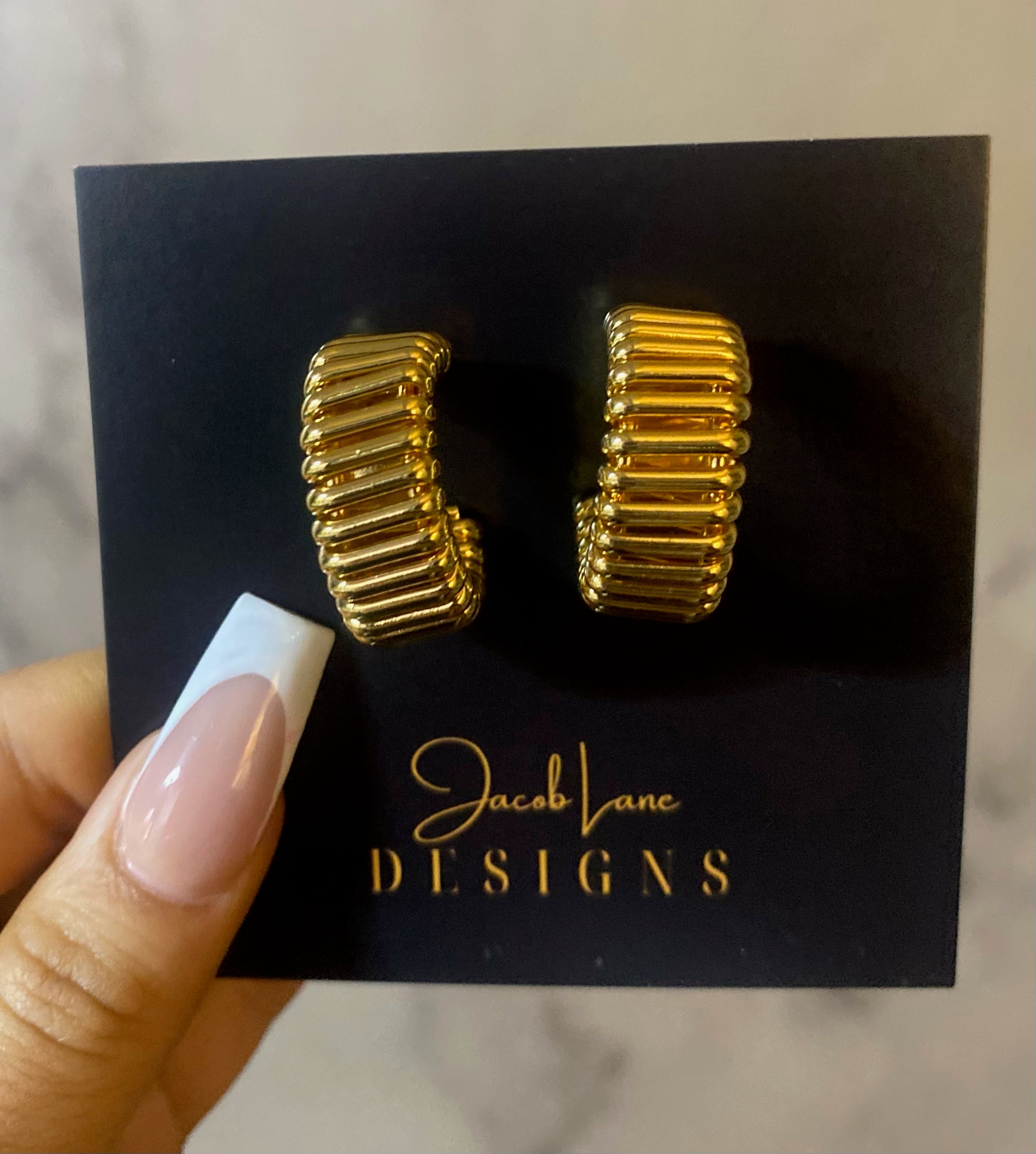 Stacked- Gold hoop | Jacob Lane Designs